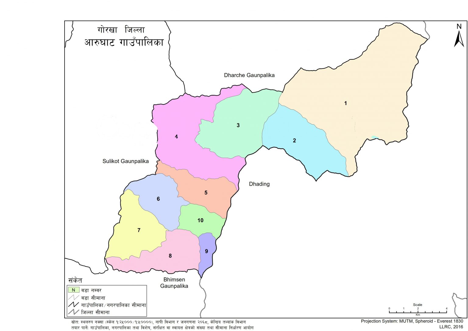 Map of Aarughat Rural Municipality, Gorkha, Nepal – Nepal Archives