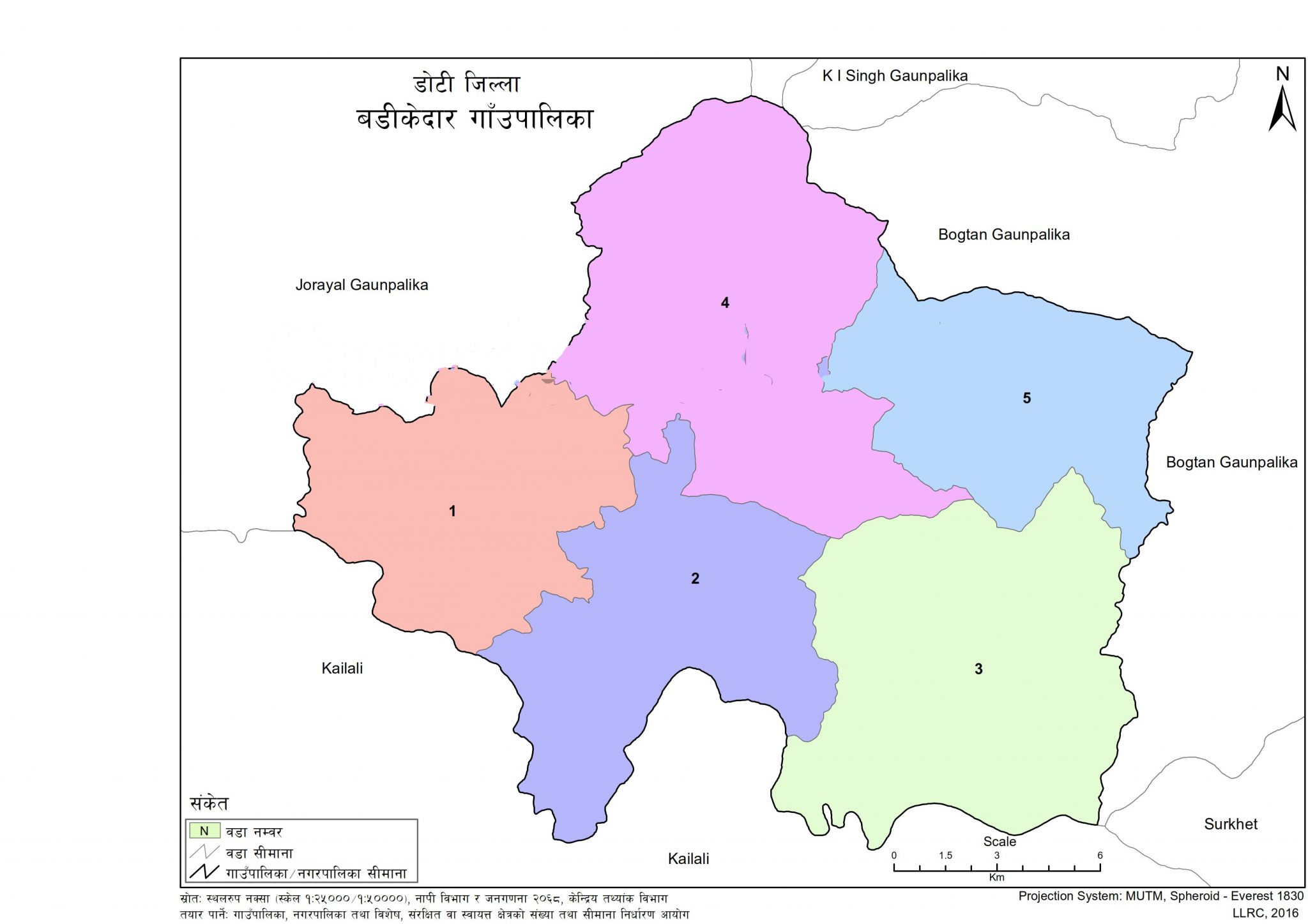Map of Badikedar Rural Municipality, Doti, Nepal – Nepal Archives