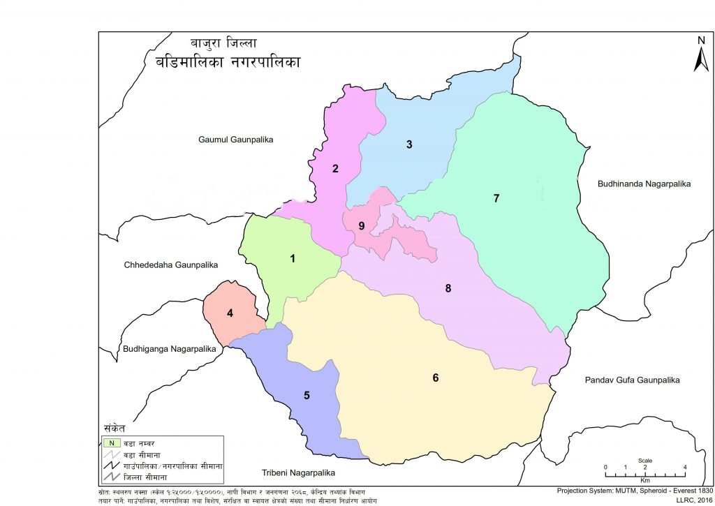 Map of Badimalika Municipality, Bajura, Nepal – Nepal Archives