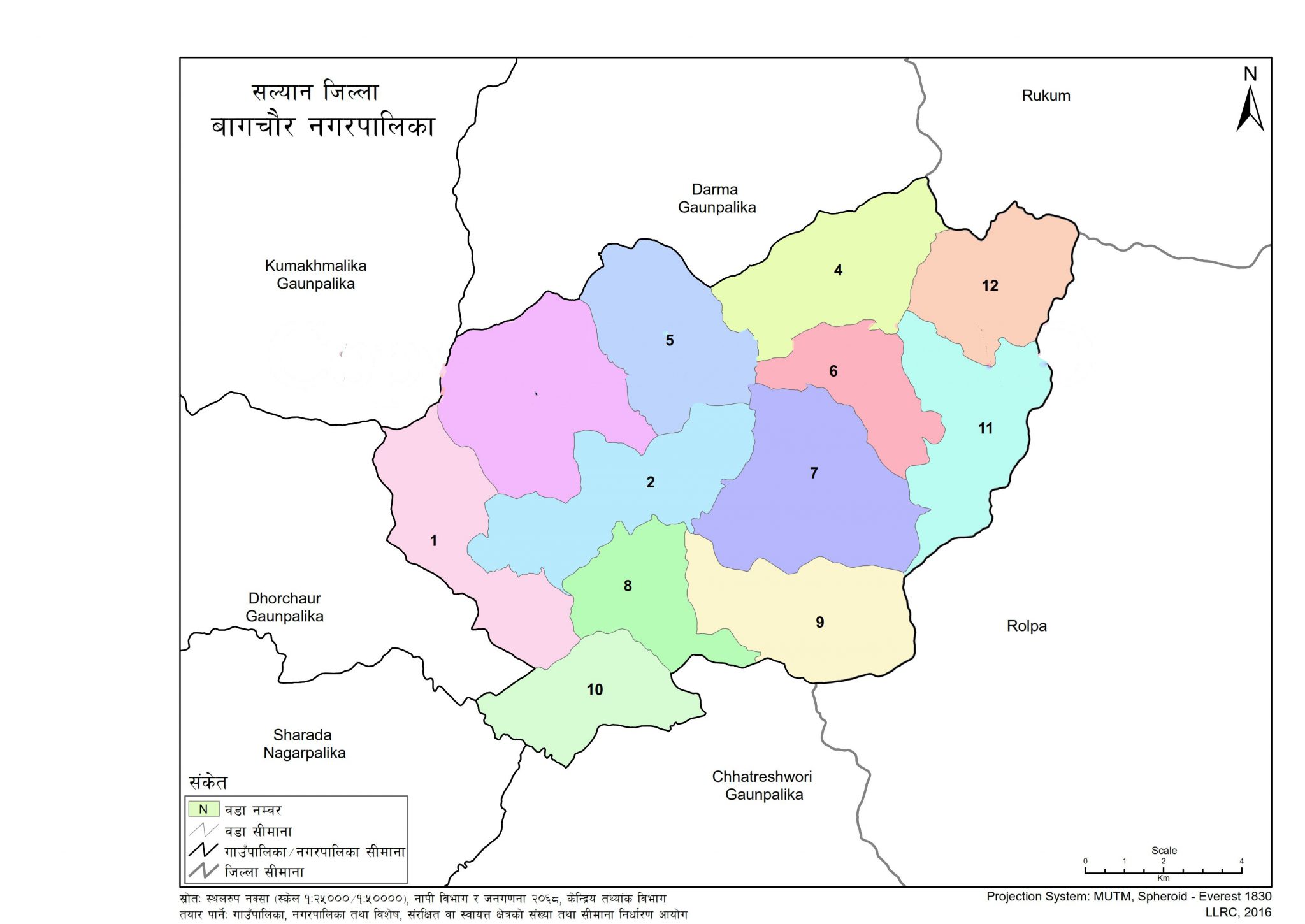 Map of Bagchaur Municipality, Salyan, Nepal – Nepal Archives