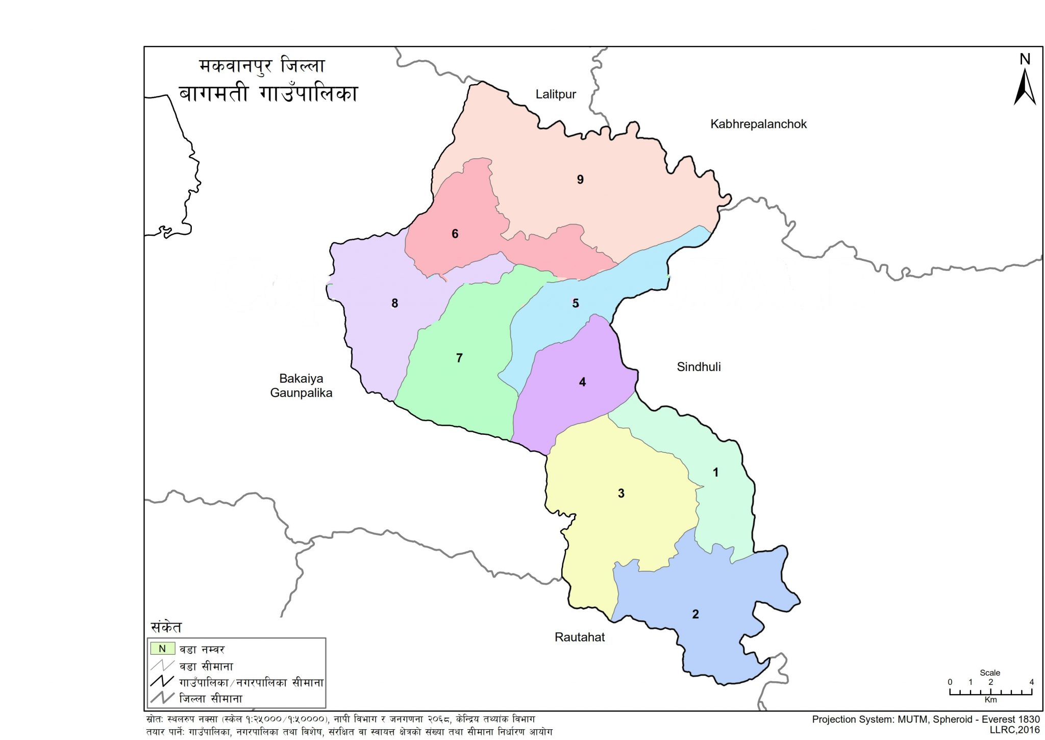 Map of Bagmati Rural Municipality, Makwanpur, Nepal – Nepal Archives