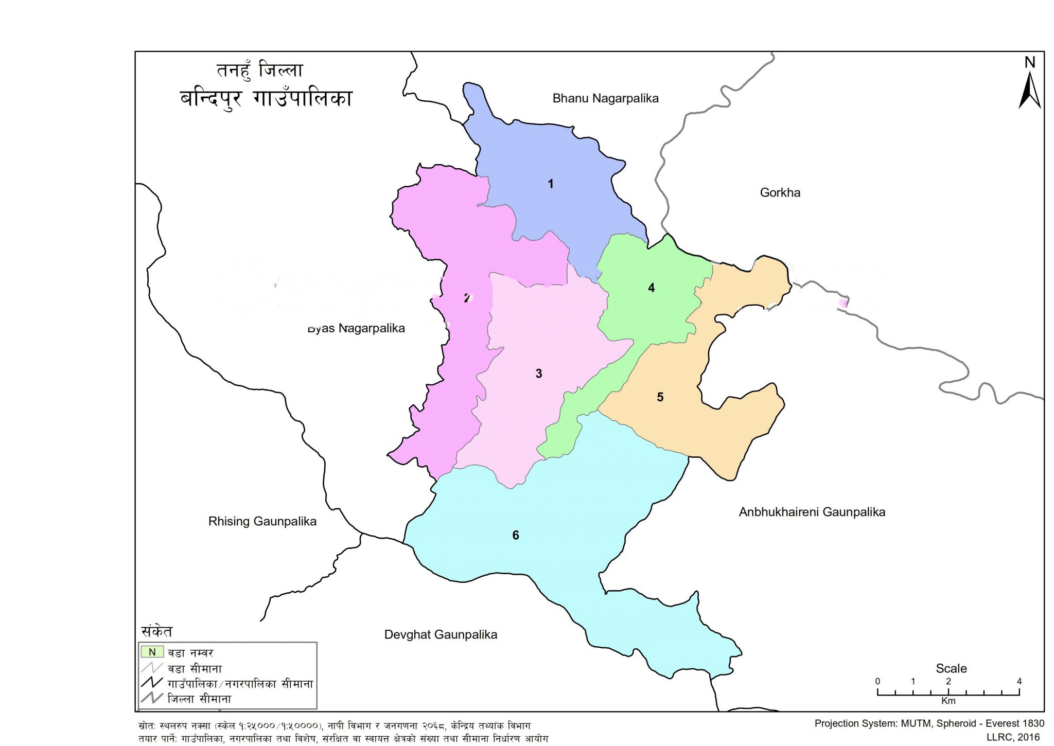 Map of Bandipur Rural Municipality, Tanahun, Nepal – Nepal Archives