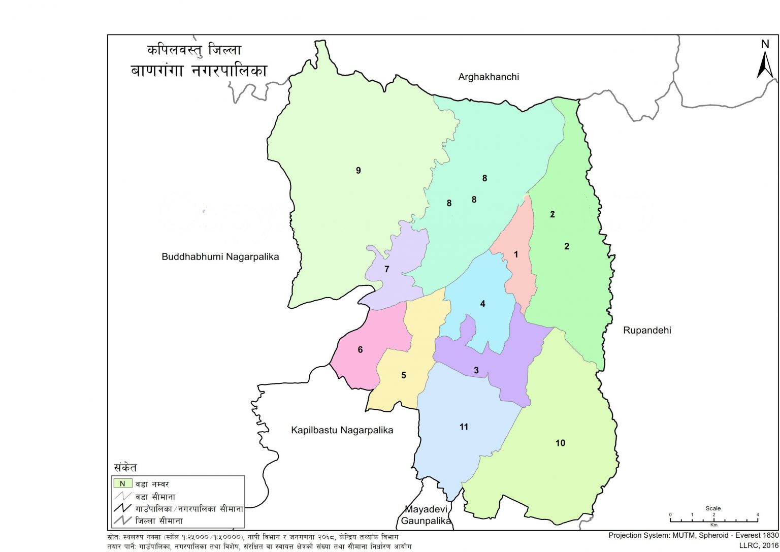 Map of Banganga Municipality, Kapilvastu, Nepal – Nepal Archives