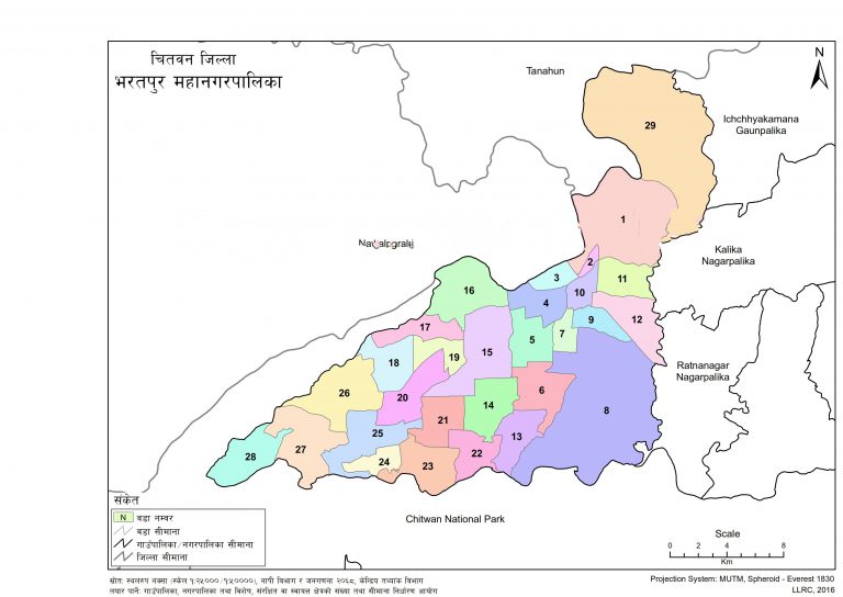 Map of Bharatpur Metropolitan City, Chitwan, Nepal – Nepal Archives