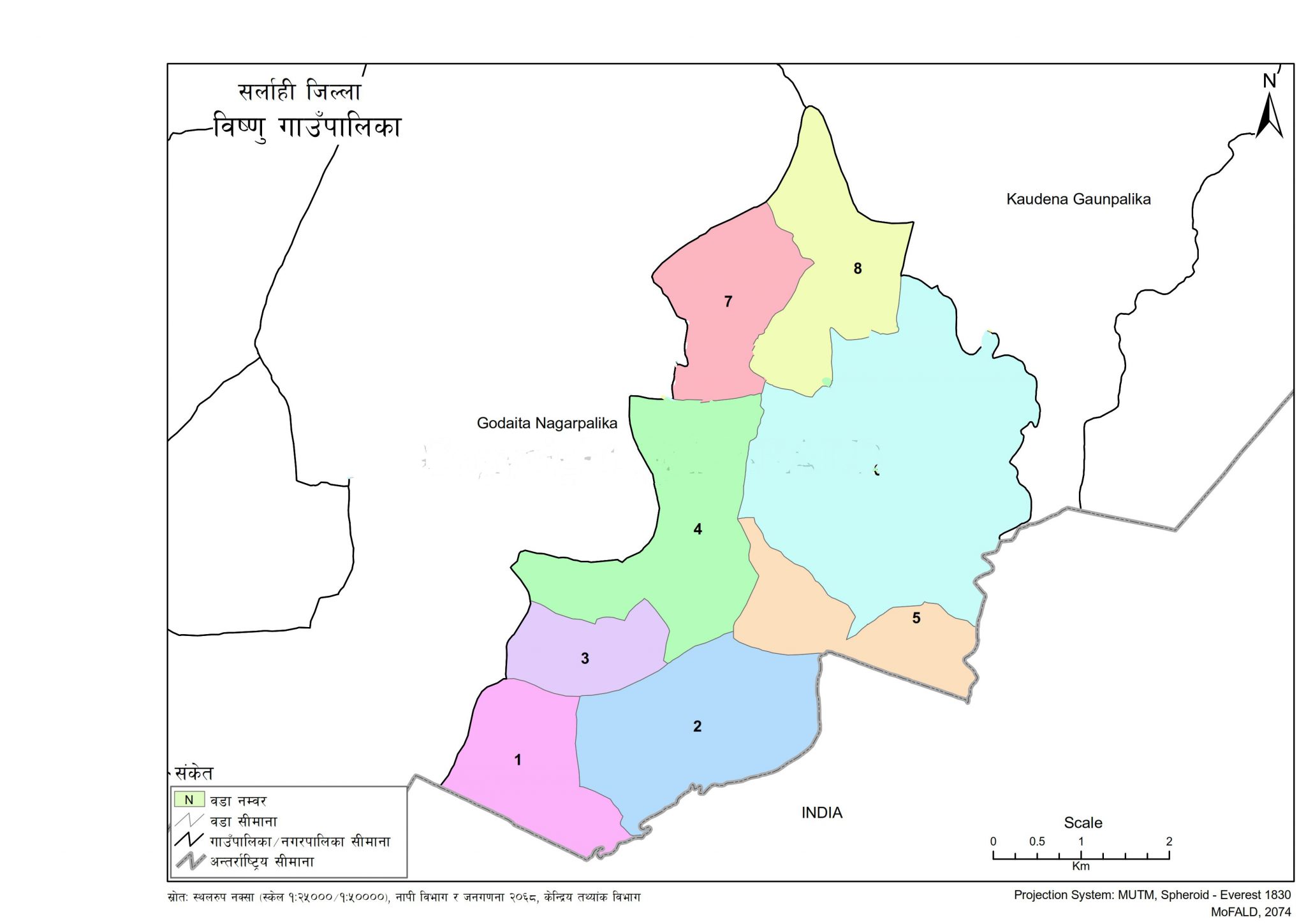 Map of Bishnu Rural Municipality, Sarlahi, Nepal – Nepal Archives