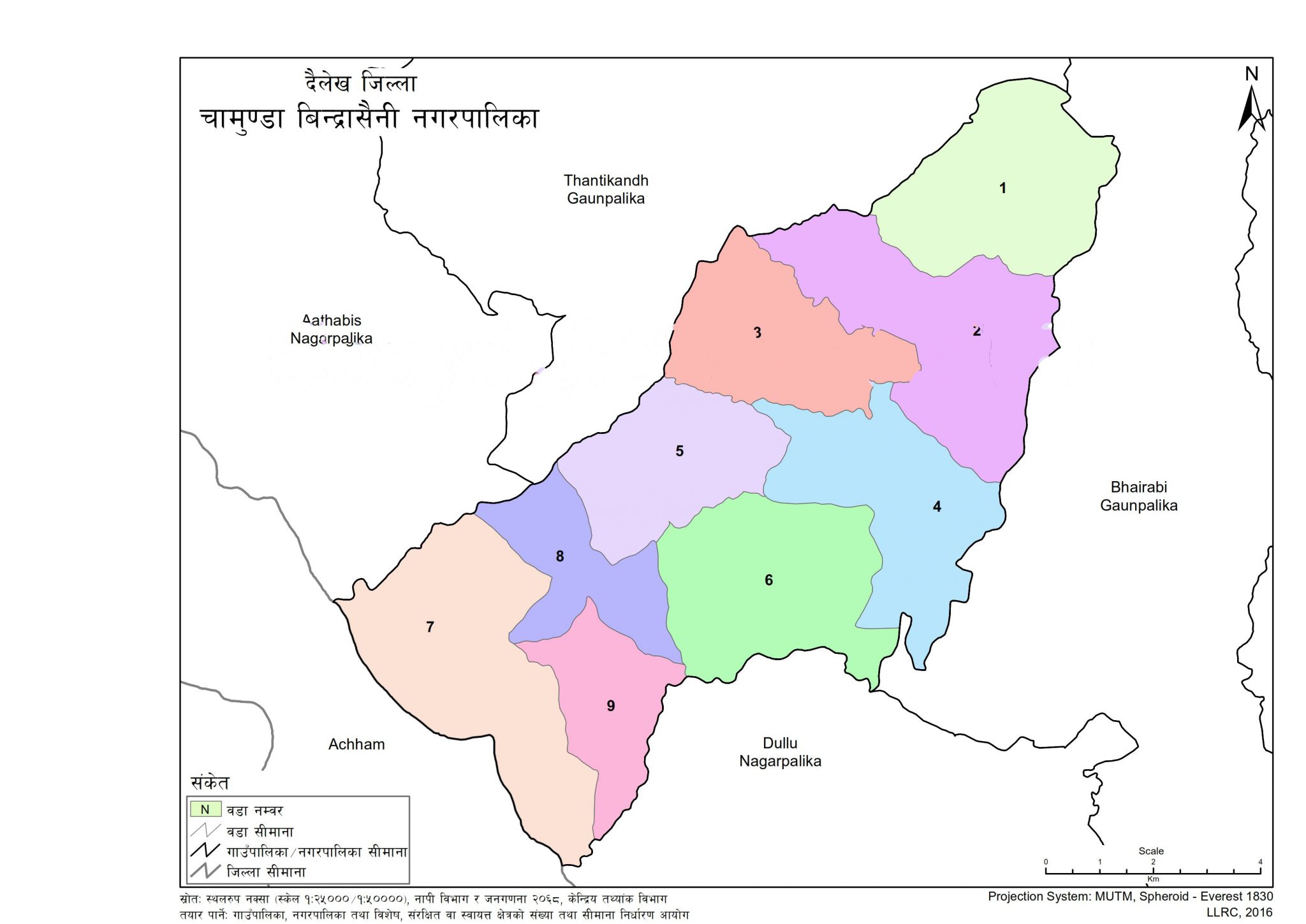 Map of Chamunda Bindrasaini Municipality, Dailekh, Nepal – Nepal Archives