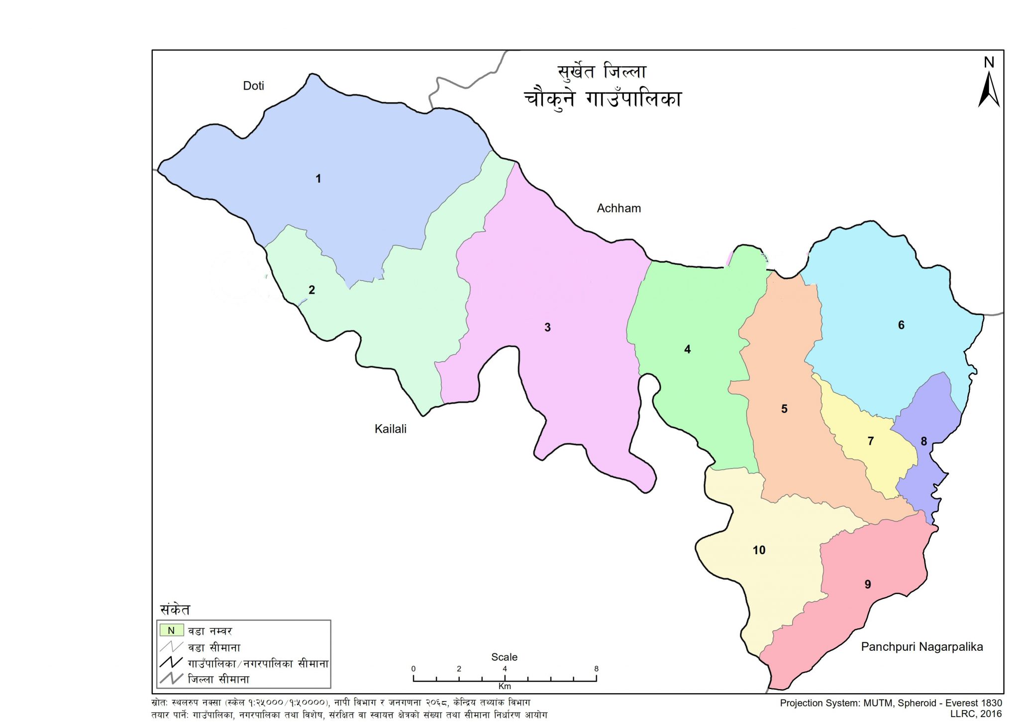 Map of Chaukune Rural Municipality, Surkhet, Nepal – Nepal Archives