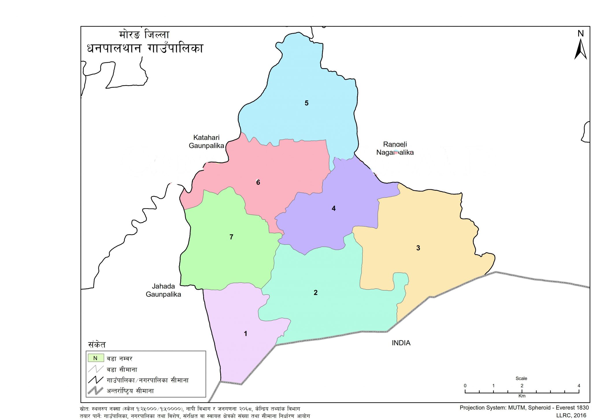 Map of Dhanapalthan Rural Municipality, Morang, Nepal – Nepal Archives