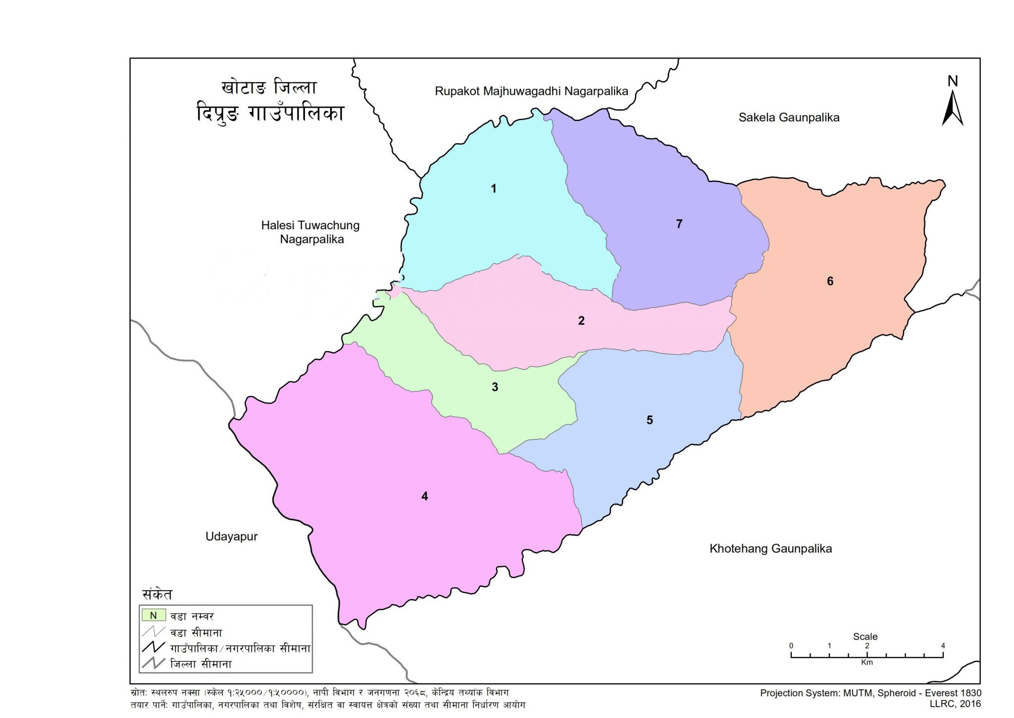 Map of Diprung Chuichumma Rural Municipality, Khotang, Nepal – Nepal ...