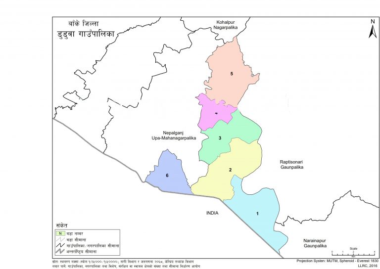 Map of Duduwa Rural Municipality, Banke, Nepal – Nepal Archives