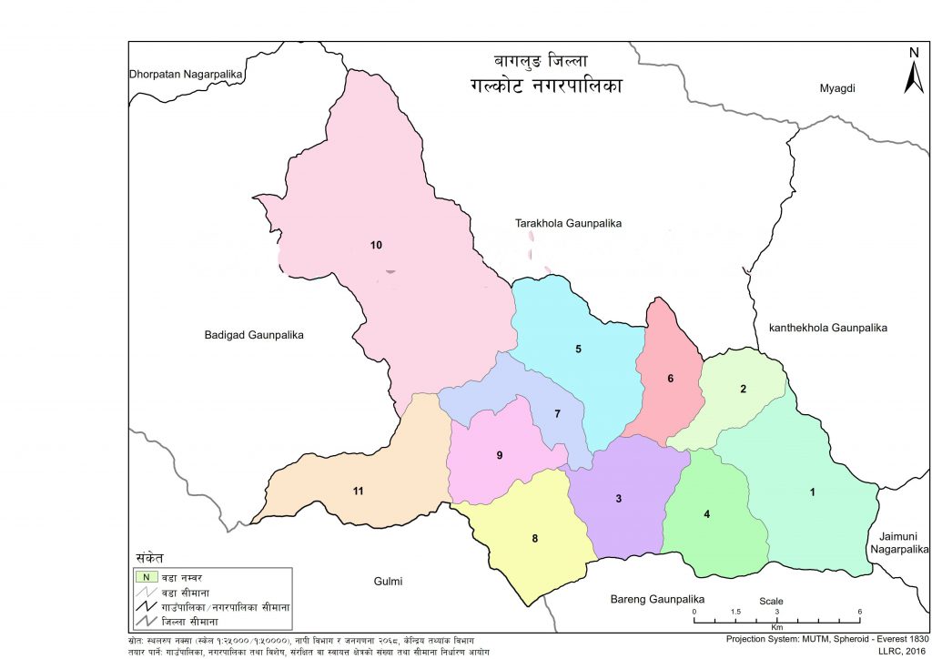 Map of Galkot Municipality, Baglung, Nepal – Nepal Archives