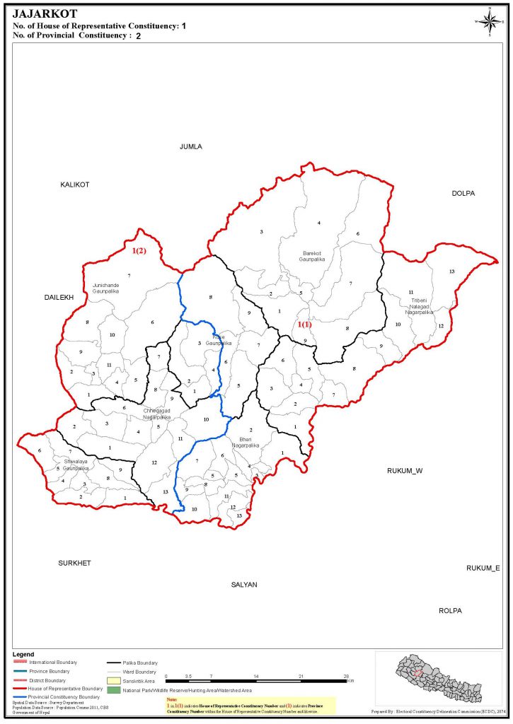 Constituency Map of Jajarkot District of Nepal – Nepal Archives