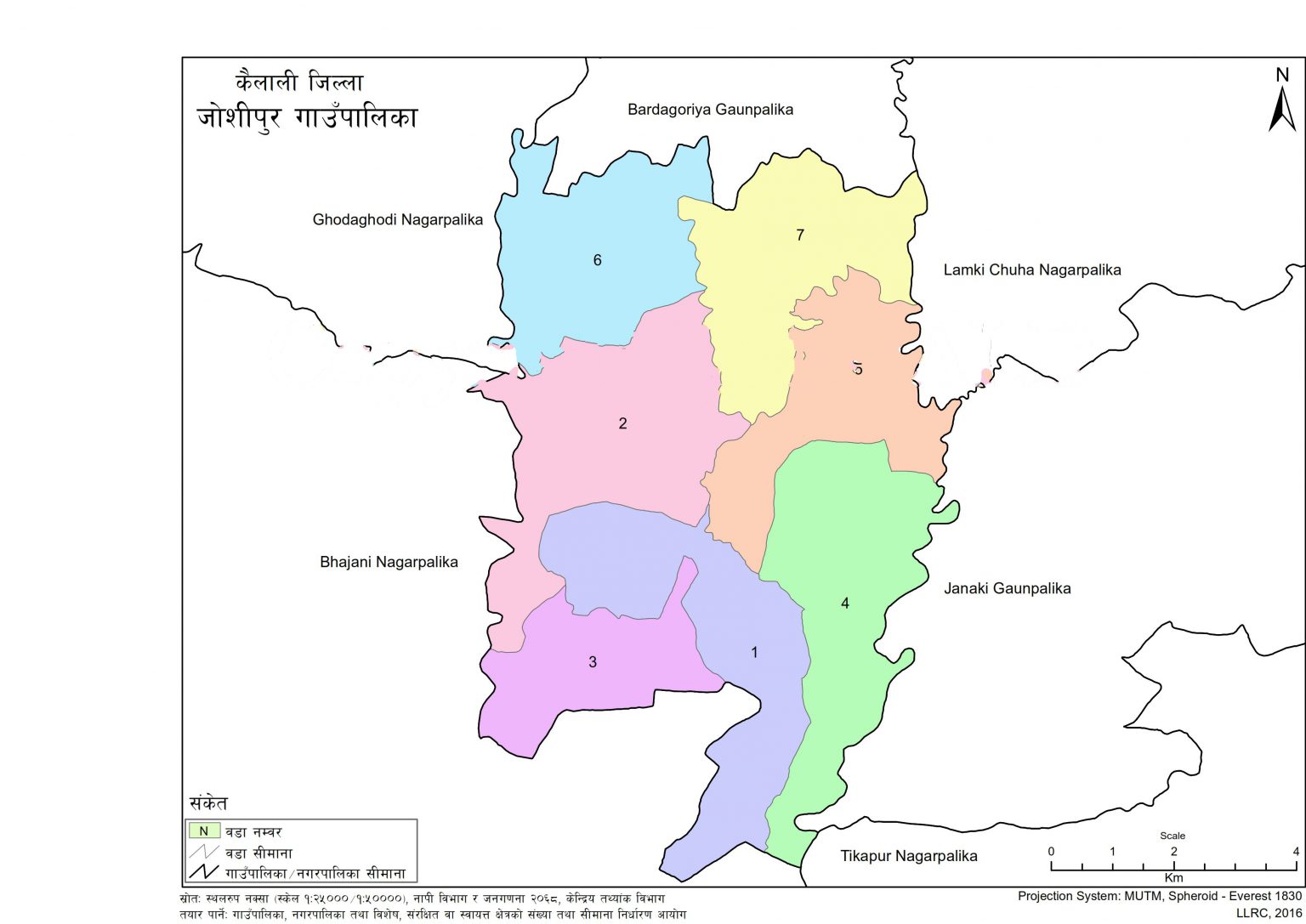 Map of Joshipur Rural Municipality, Kailali, Nepal – Nepal Archives