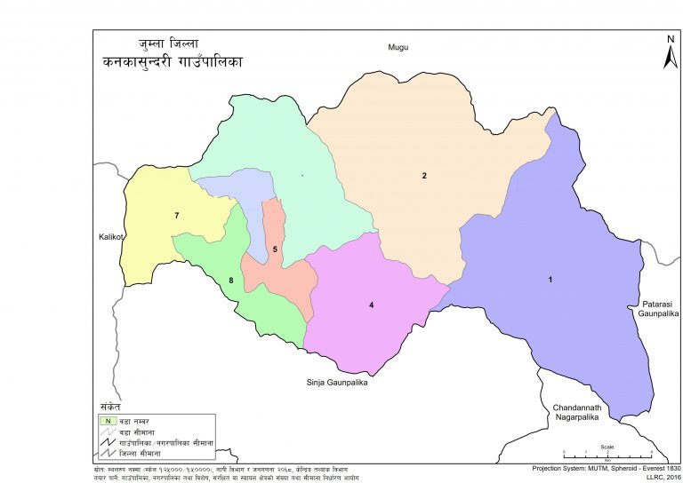 Map of Kankasundari Rural Municipality, Jumla, Nepal – Nepal Archives