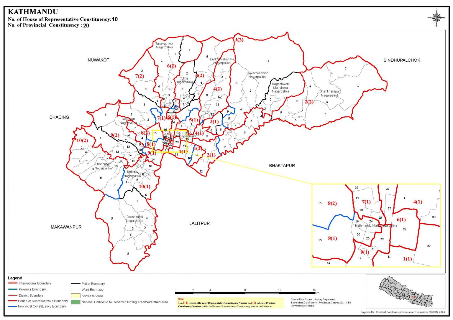 Constituency Map of Kathmandu District of Nepal – Nepal Archives