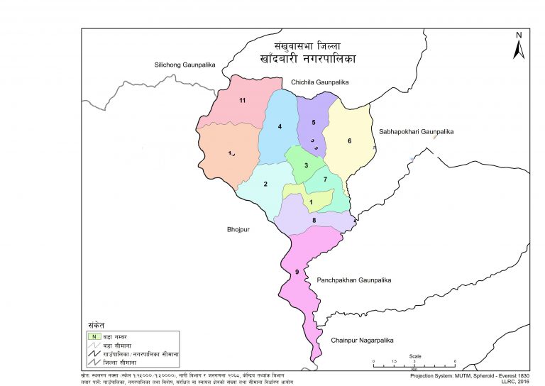 Map of Khandbari Municipality, Sankhuwasabha, Nepal – Nepal Archives