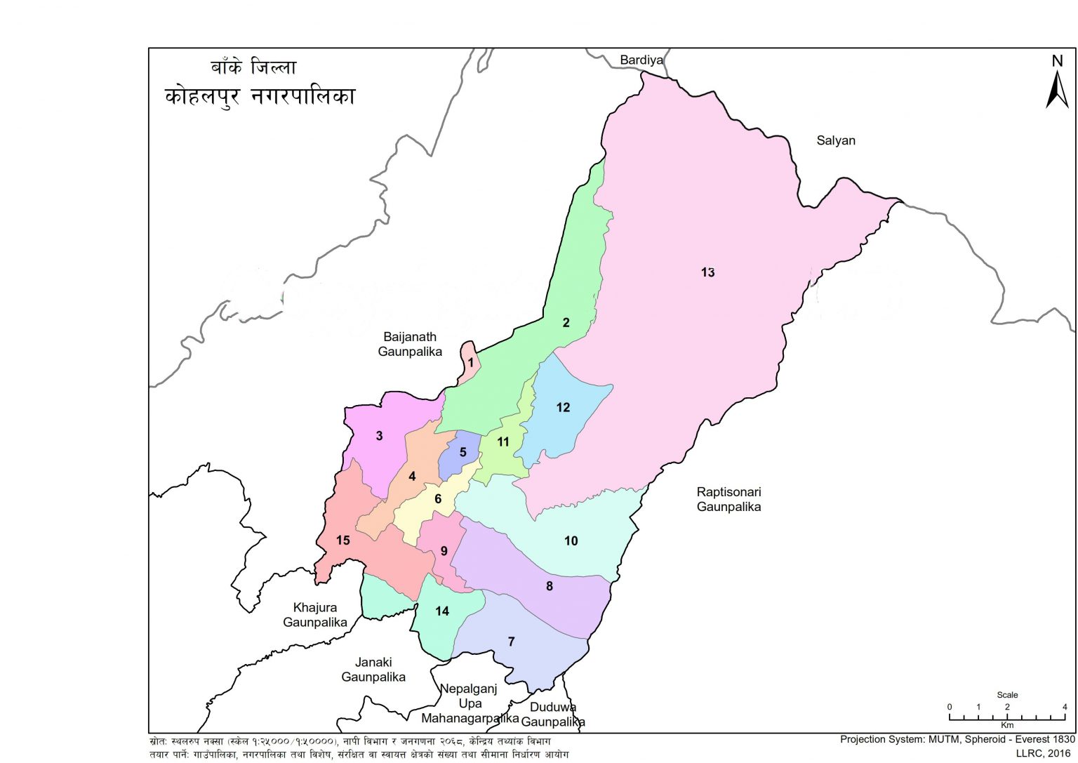 Map of Kohalpur Municipality, Banke, Nepal – Nepal Archives