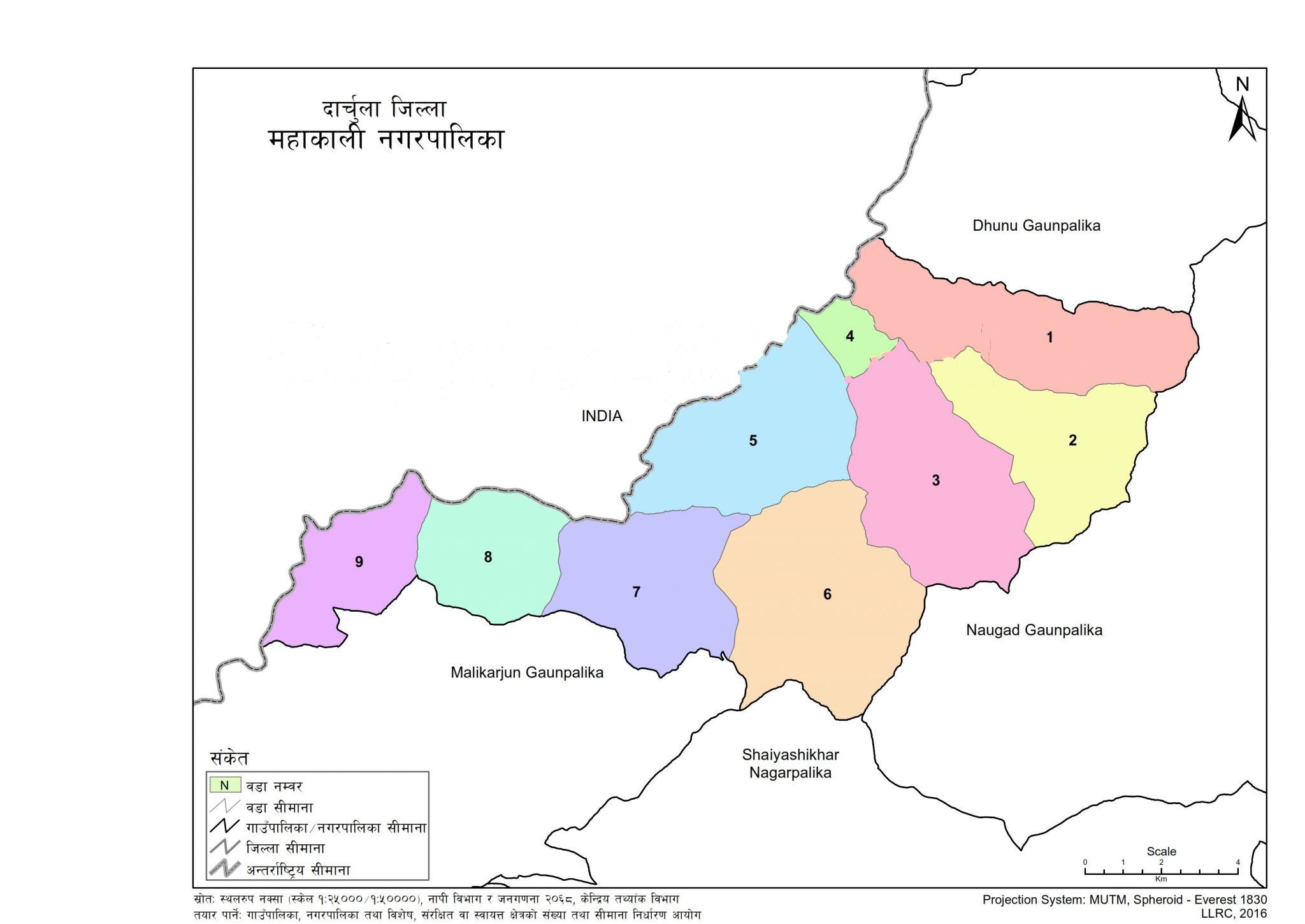 Map of Mahakali Municipality, Darchula, Nepal – Nepal Archives