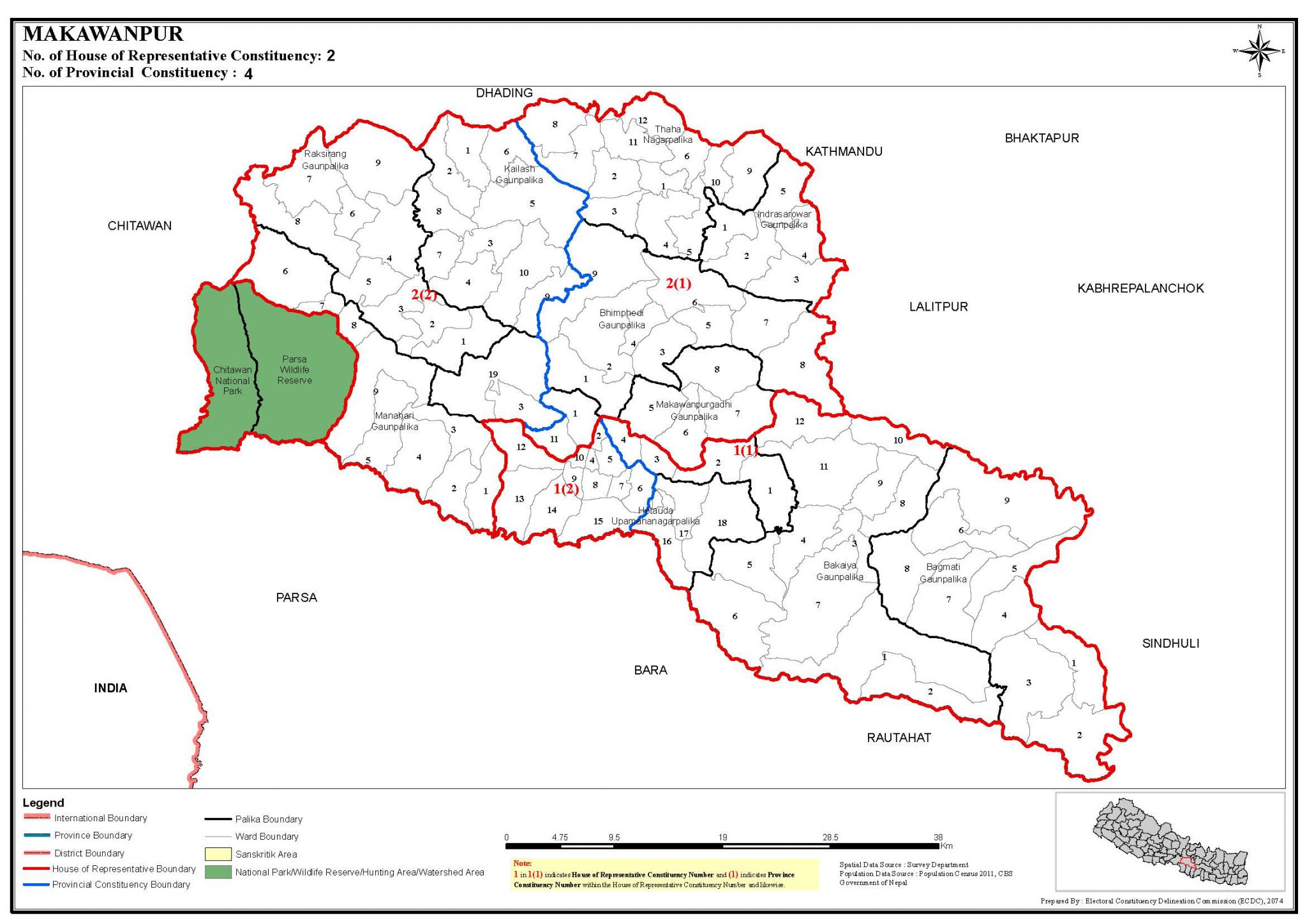 Constituency Map of Makwanpur District of Nepal – Nepal Archives