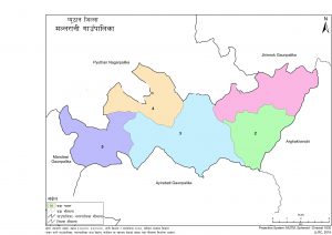 Map of Mallarani Rural Municipality, Pyuthan, Nepal – Nepal Archives