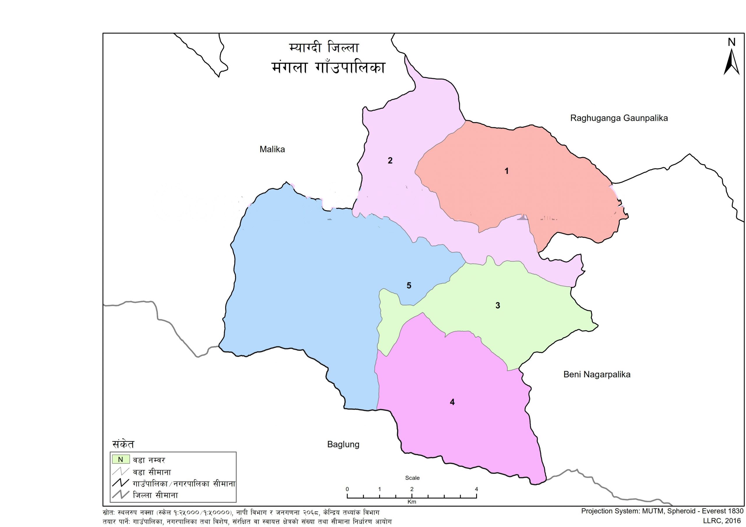 Map Of Mangala Rural Municipality Myagdi Nepal Nepal Archives