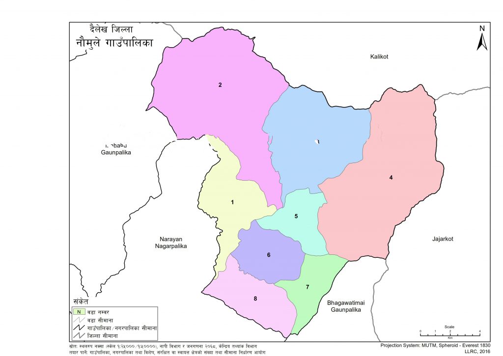 Map of Naumule Rural Municipality, Dailekh, Nepal – Nepal Archives