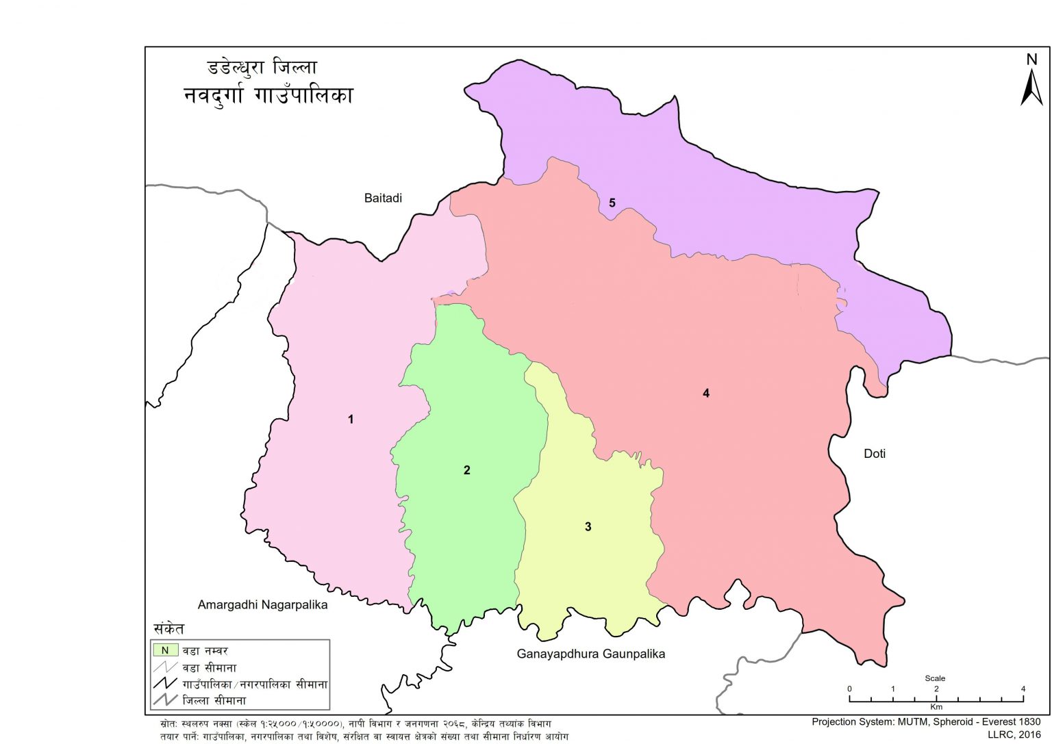 Map of Navadurga Rural Municipality, Dadeldhura, Nepal – Nepal Archives