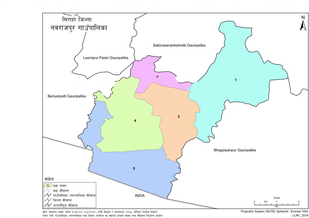 Map of Nawarajpur Rural Municipality, Siraha, Nepal – Nepal Archives