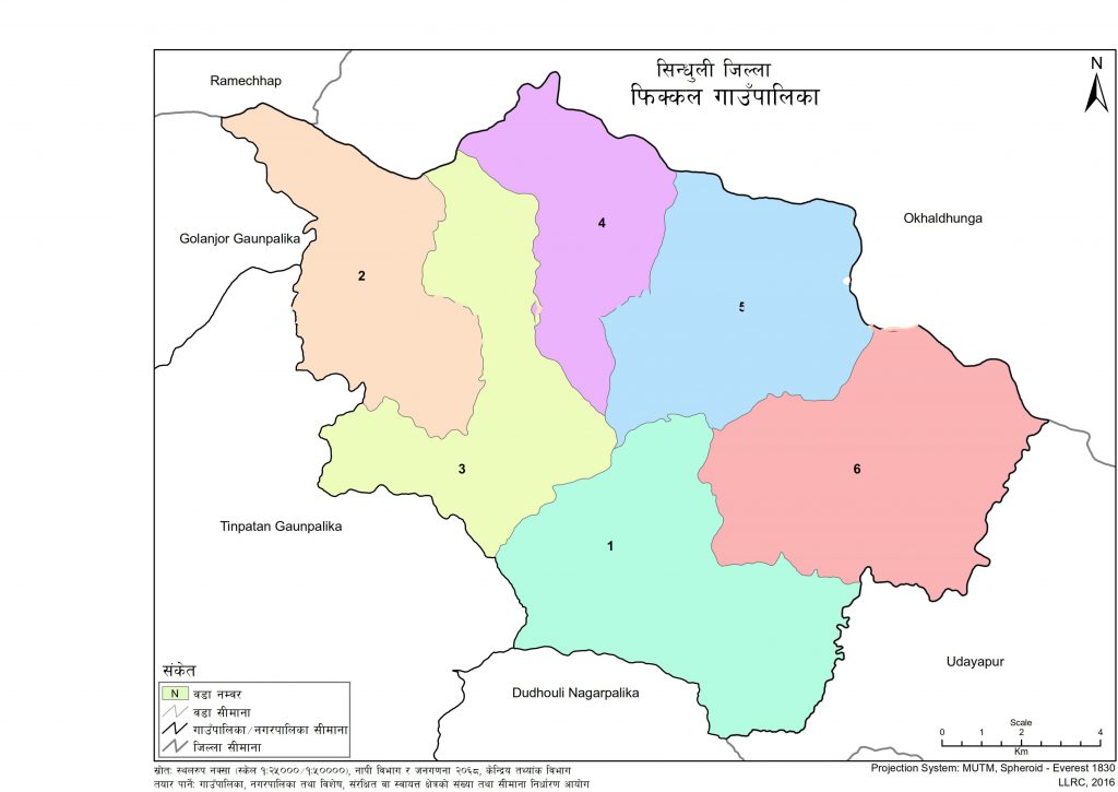 Map of Phikkal Rural Municipality, Sindhuli, Nepal – Nepal Archives