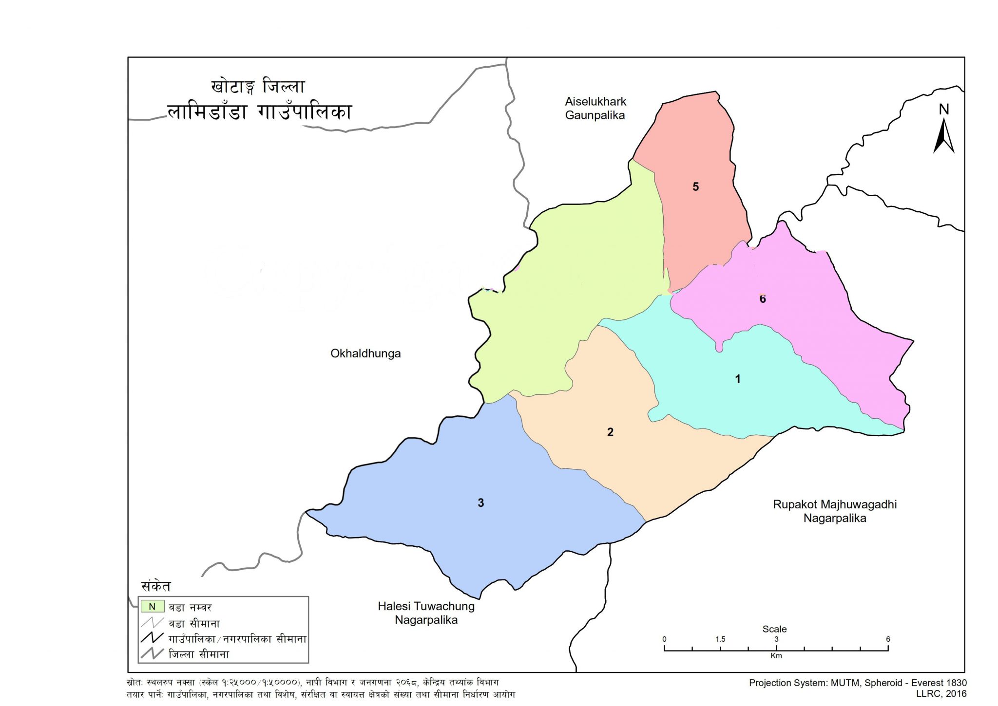 Map of Rawa Besi Rural Municipality, Khotang, Nepal – Nepal Archives