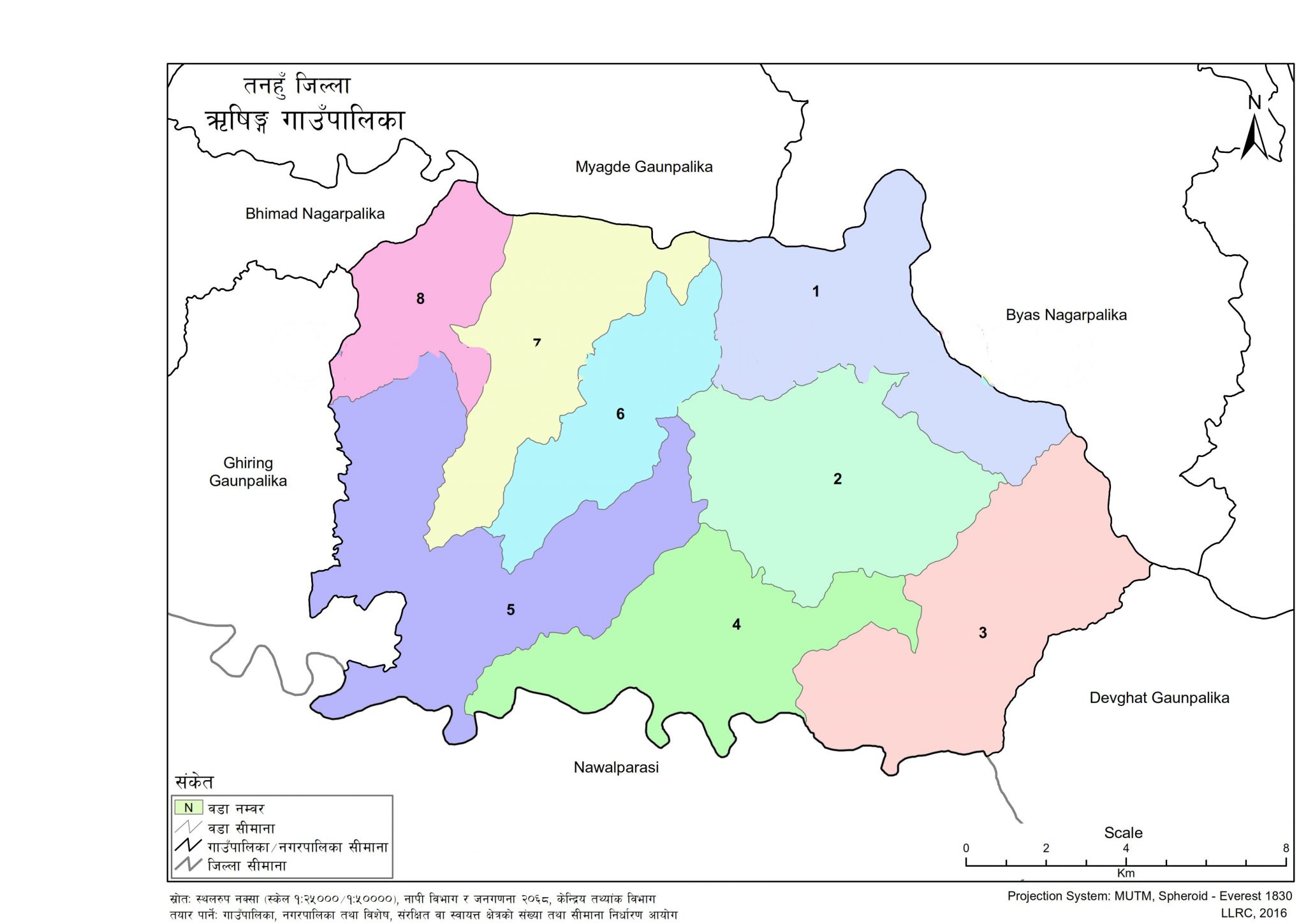 Map of Rishing Rural Municipality, Tanahun, Nepal – Nepal Archives