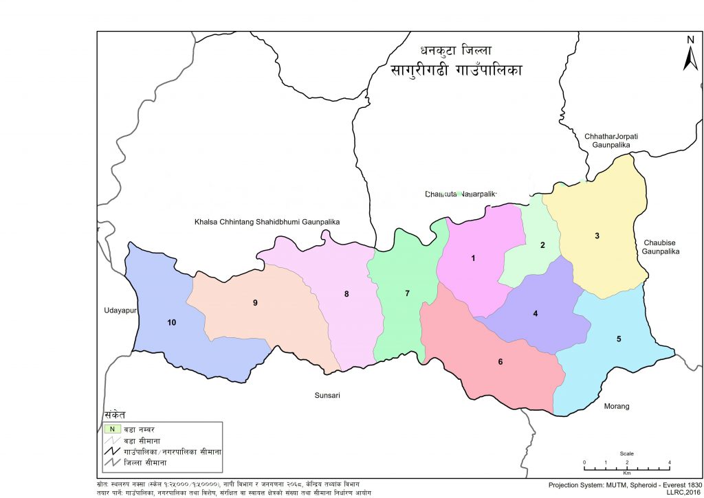 Map of Sangurigadhi Rural Municipality, Dhankuta, Nepal – Nepal Archives