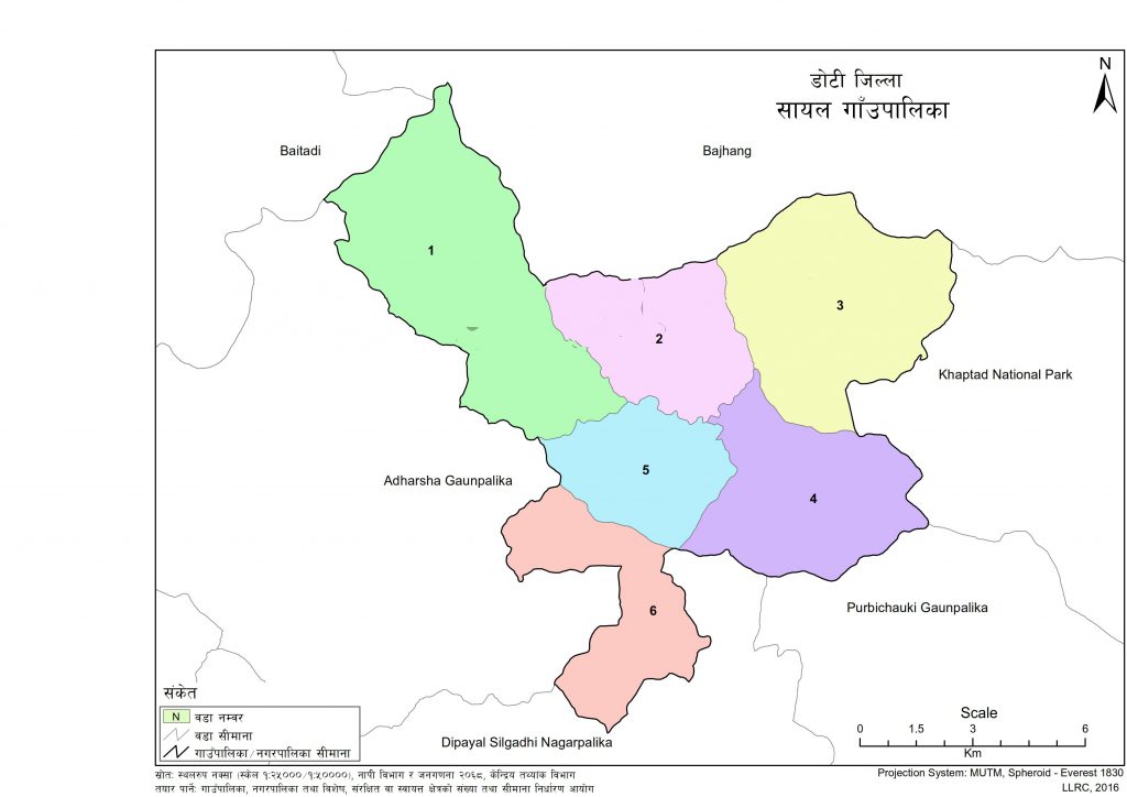 Map of Sayal Rural Municipality, Doti, Nepal – Nepal Archives