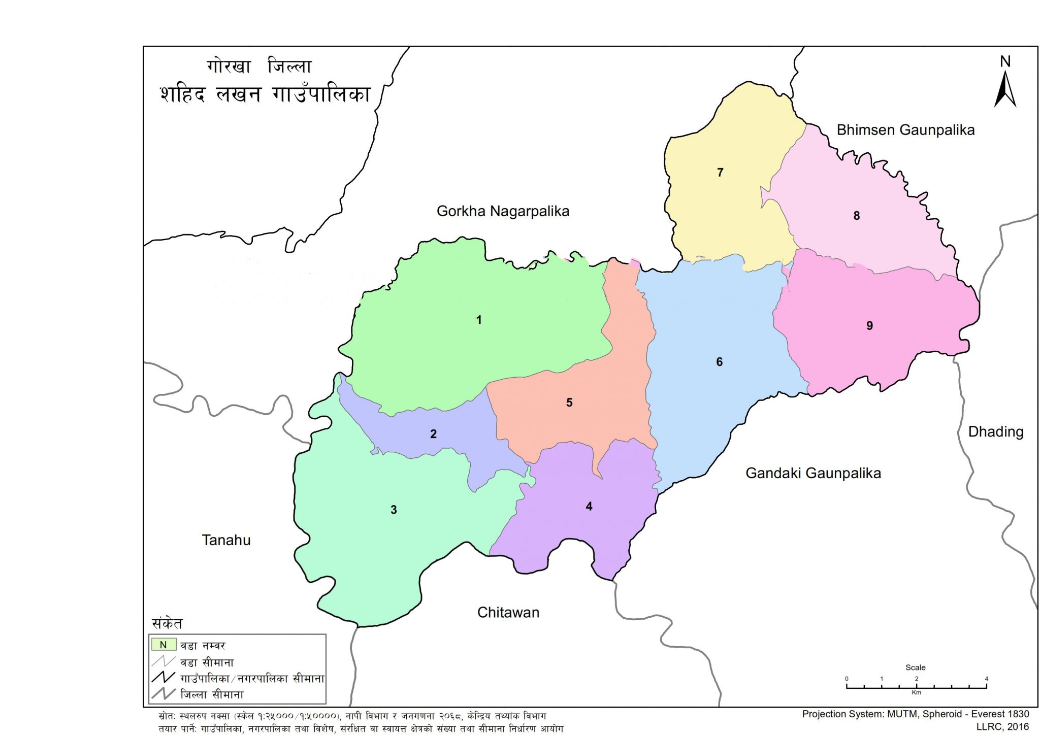 Map of Shahid Lakhan Rural Municipality, Gorkha, Nepal – Nepal Archives