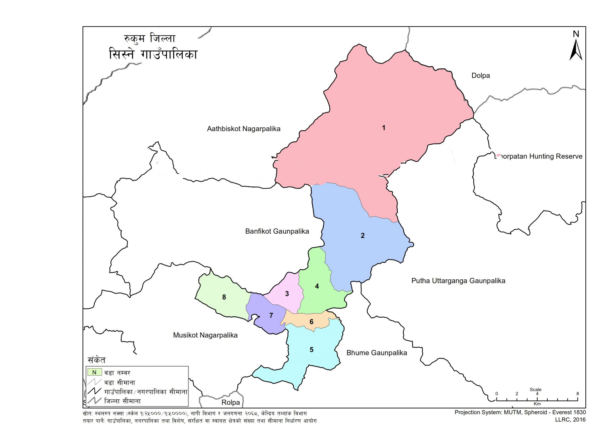 Map of Sisne Rural Municipality, Western Rukum, Nepal – Nepal Archives