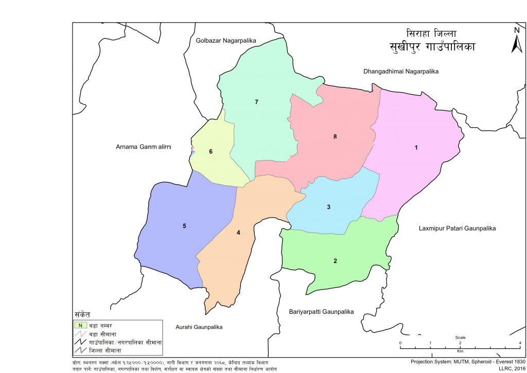 Map of Sukhipur Municipality, Siraha, Nepal – Nepal Archives