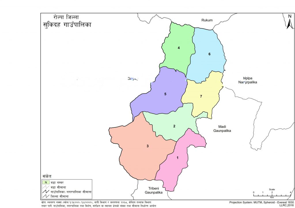 Map of Sukidaha Rural Municipality, Rolpa, Nepal – Nepal Archives