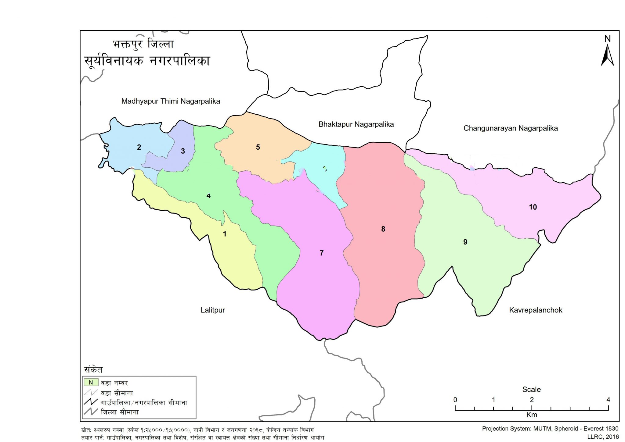 Map of Suryabinayak Municipality, Bhaktapur, Nepal – Nepal Archives