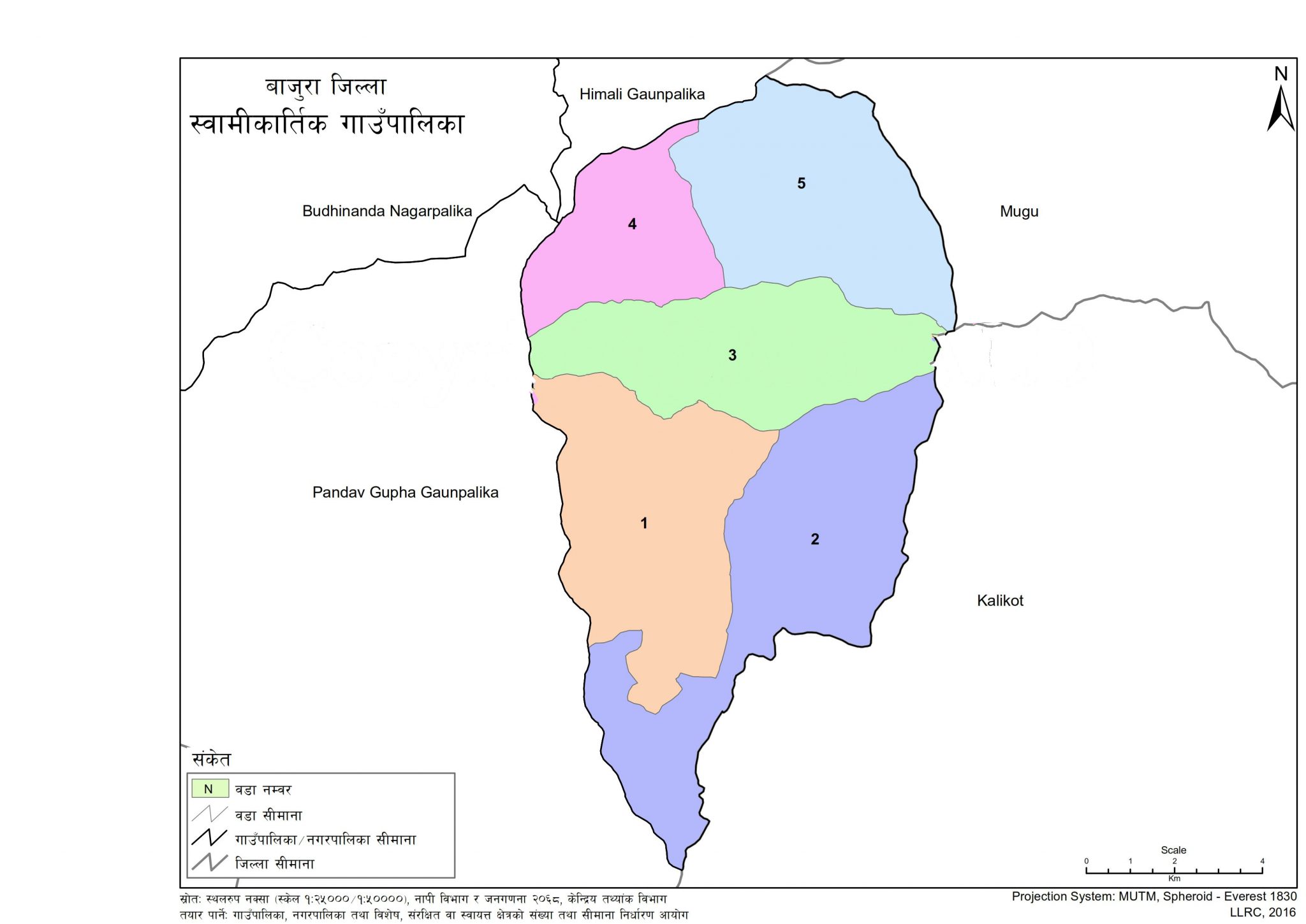 Map of Swamikartik Khapar Rural Municipality, Bajura, Nepal – Nepal ...