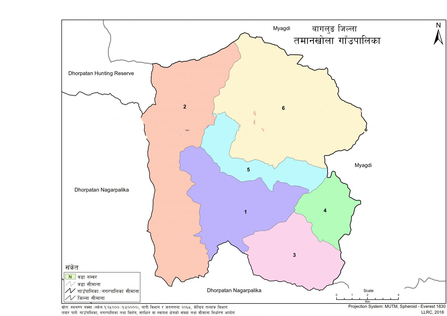 Map of Tamankhola Rural Municipality, Baglung, Nepal – Nepal Archives
