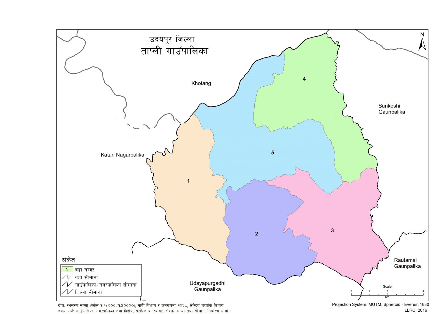 Map of Tapli Rural Municipality, Udayapur, Nepal – Nepal Archives