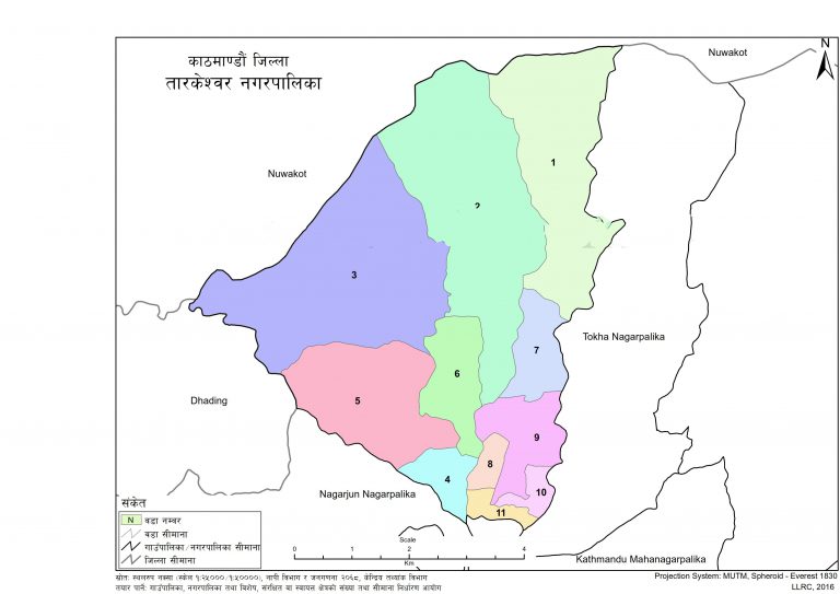 Map of Tarakeshwor Municipality, Kathmandu, Nepal – Nepal Archives