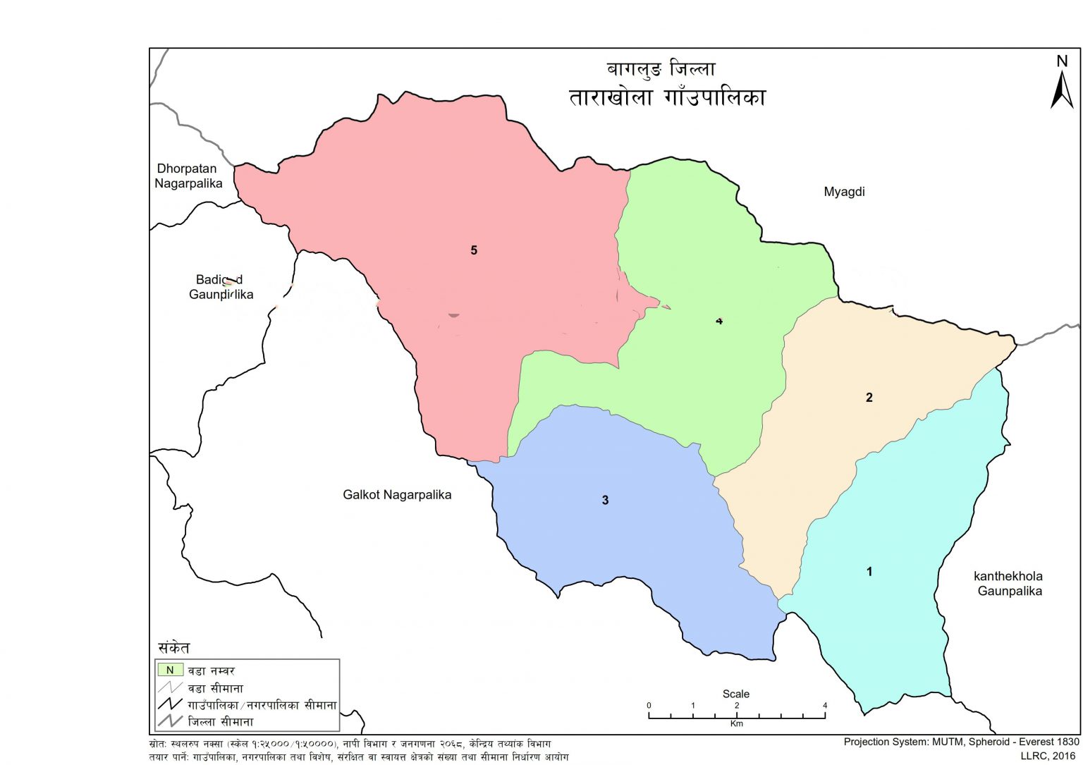 Map of Tarakhola Rural Municipality, Baglung, Nepal – Nepal Archives