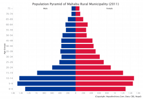 Population Pyramid of Mahabu Rural Municipality, Dailekh District (2011 ...