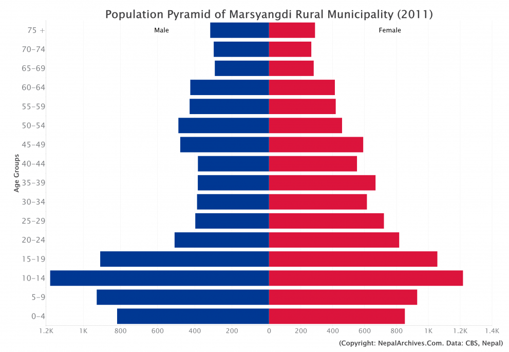 Population Pyramid of Marsyangdi Rural Municipality, Lamjung District ...