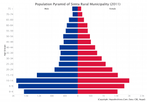 Population Pyramid of Simta Rural Municipality, Surkhet District (2011 ...